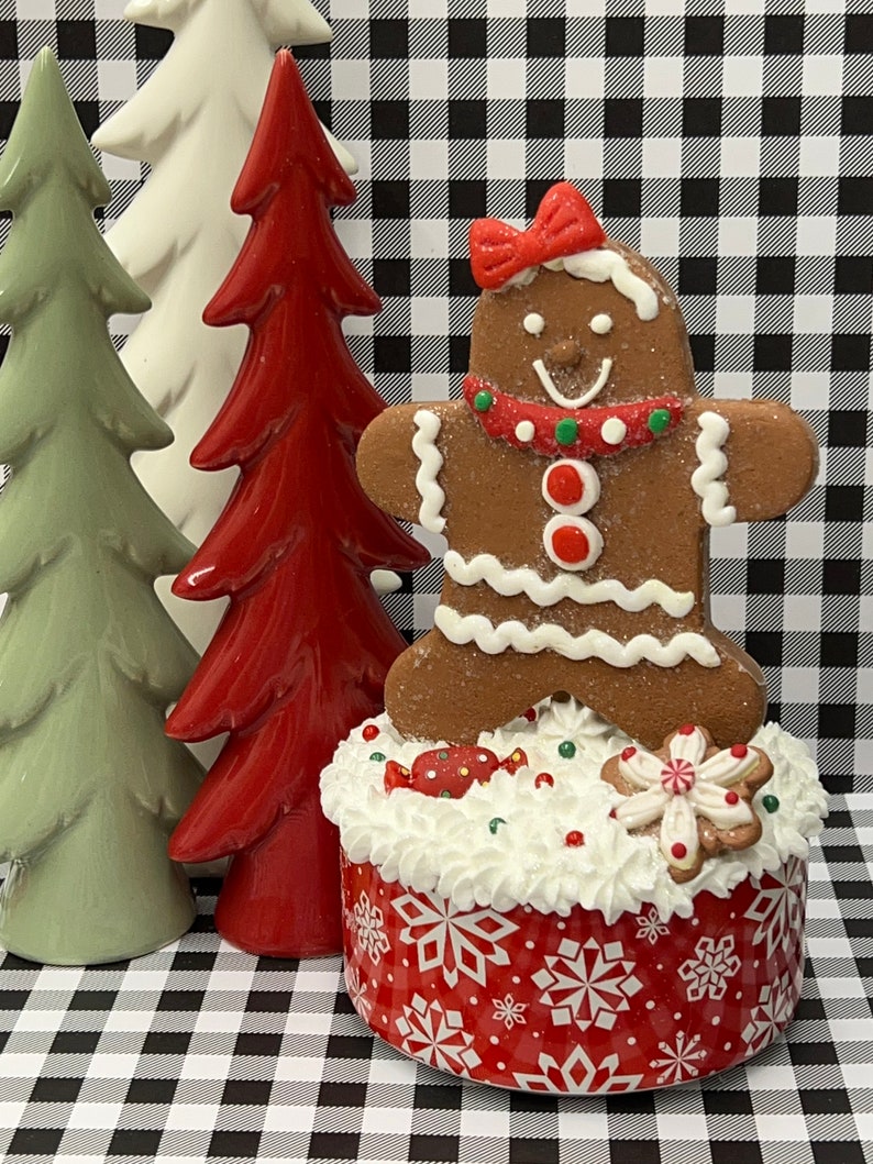 Gingerbread Centerpiece Gingerbread Decor Tiered Tray Decor - Etsy