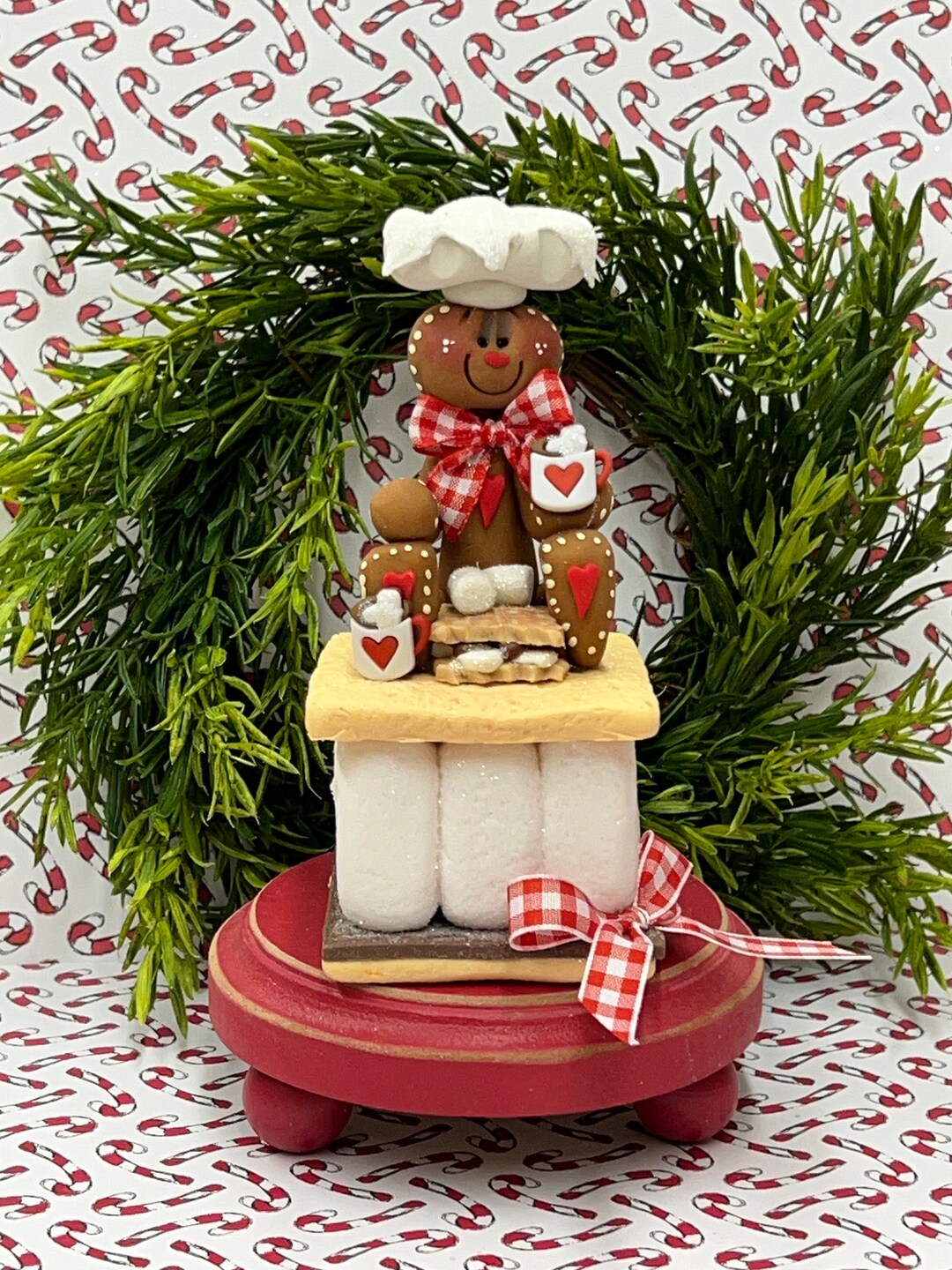 Clay Gingerbread, Smores Decor, Smores Gingerbread, Clay Figures, Cocoa ...