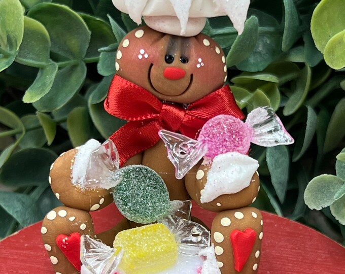 Gingerbread With Candy, Clay Figures, Clay Gingerbread, Gingerbread ...