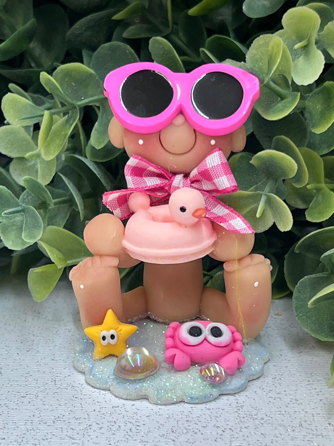 Beach Boy Clay Figure: Summer Tiered Tray Decor - Etsy