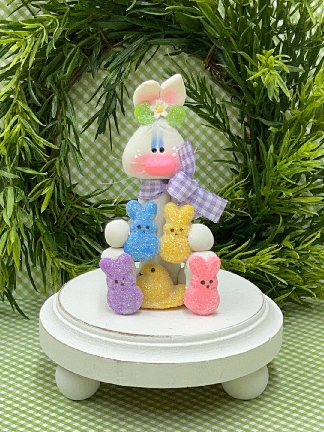 Bunny Decor, Bunny Clay Figure, Peep Decor, Rae Dunn Displays, Clay ...