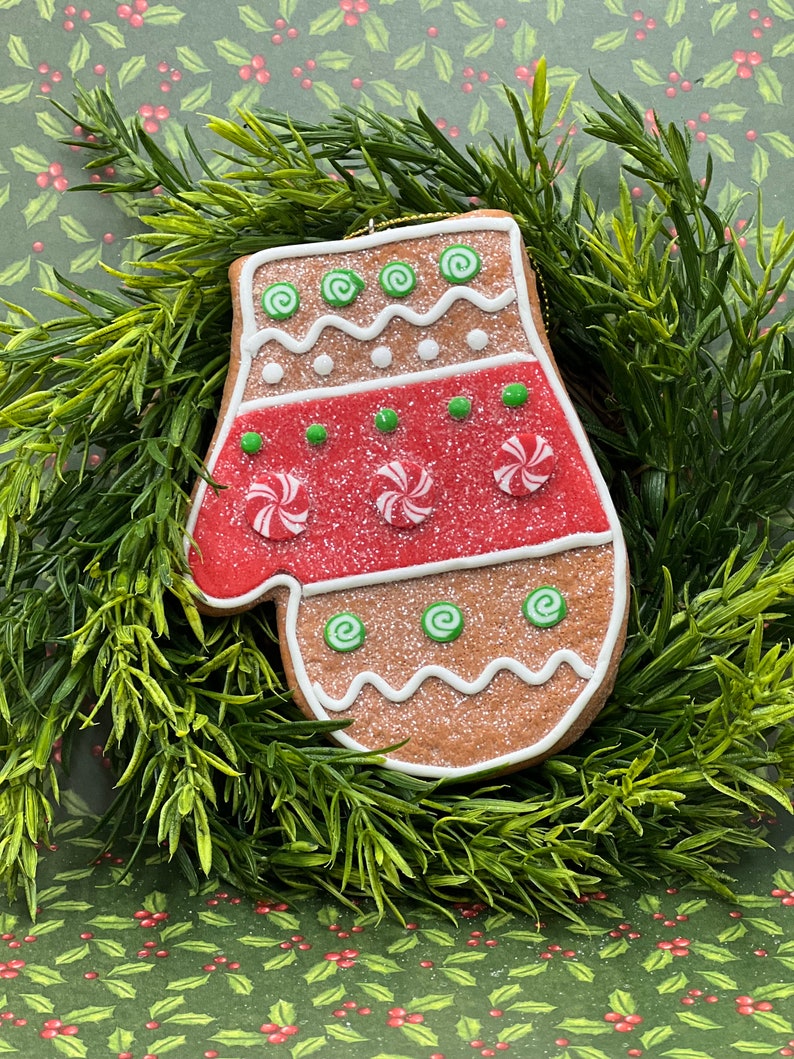Clay Mitten Christmas Ornament: Faux Cookie Tiered Tray Decor - Etsy