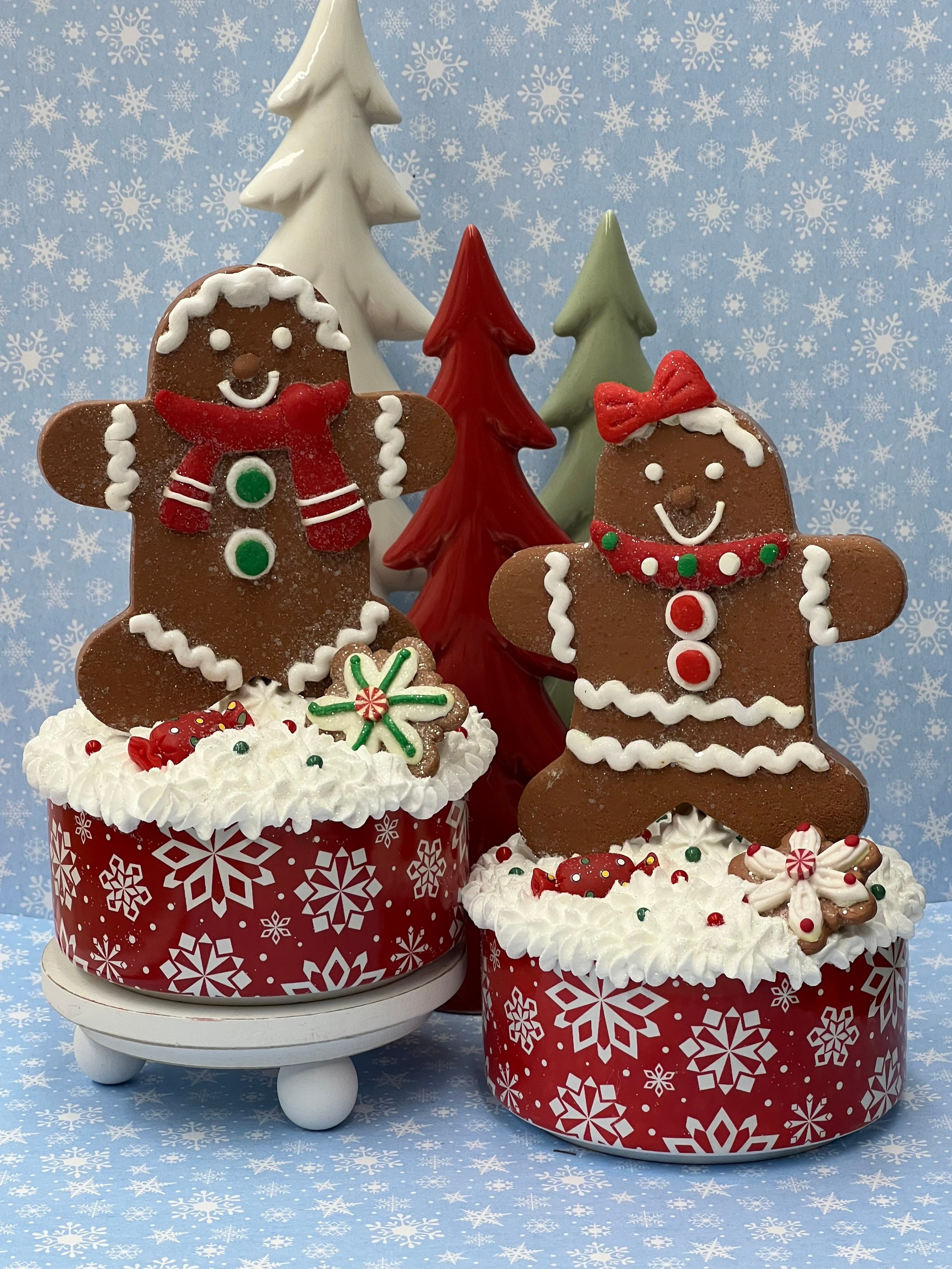 Gingerbread Centerpiece Gingerbread Decor Tiered Tray Decor - Etsy