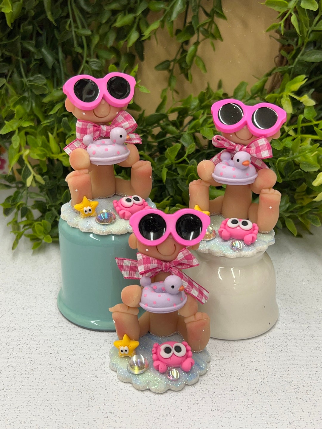 Beach Boy Clay Figure: Summer Tiered Tray Decor - Etsy