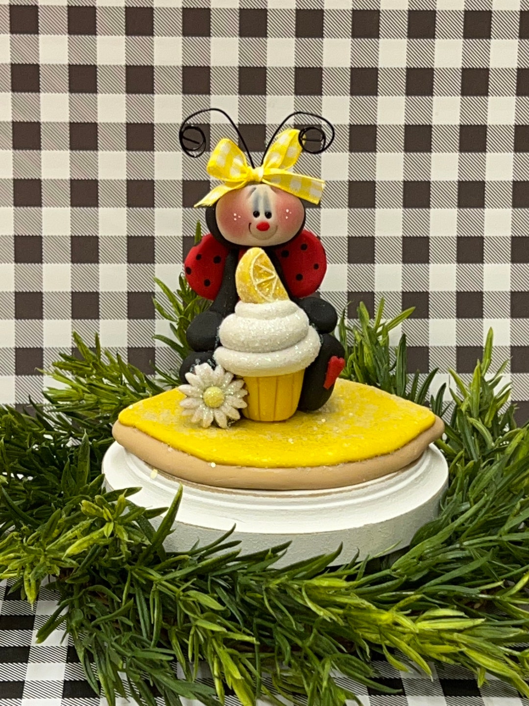 Ladybug Faux Cookie Lemon Decor Lemon Ladybug Tiered Tray - Etsy