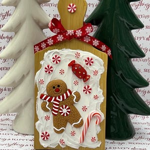 Wood Cutting Board, Gingerbread Cutting Board, Gingerbread Decor ...