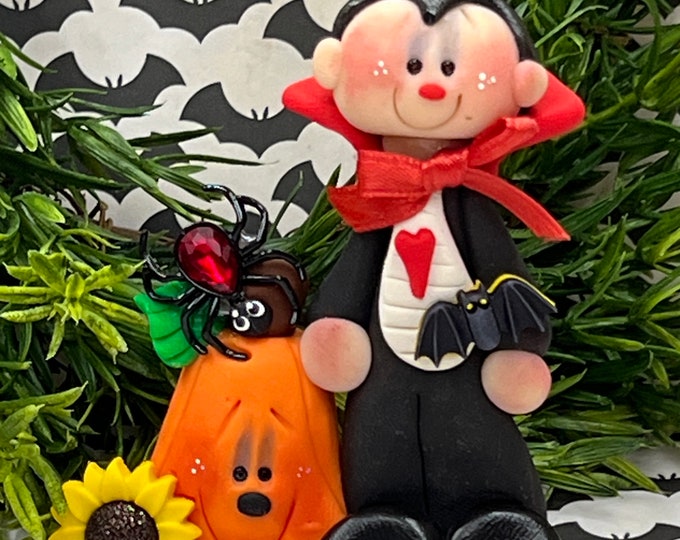 Dracula Decor, Clay Dracula, Dracula Centerpiece, Halloween Decor ...