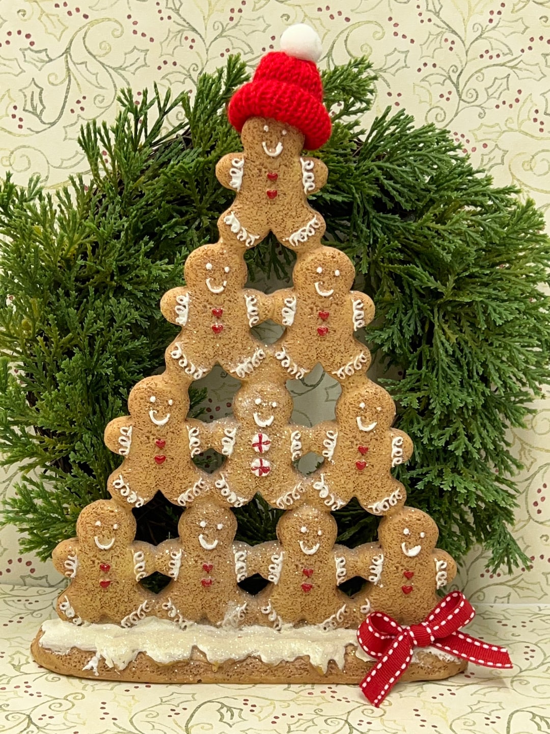 Gingerbread Tree, Christmas Decor, Tiered Tray Decor, Photo Prop ...