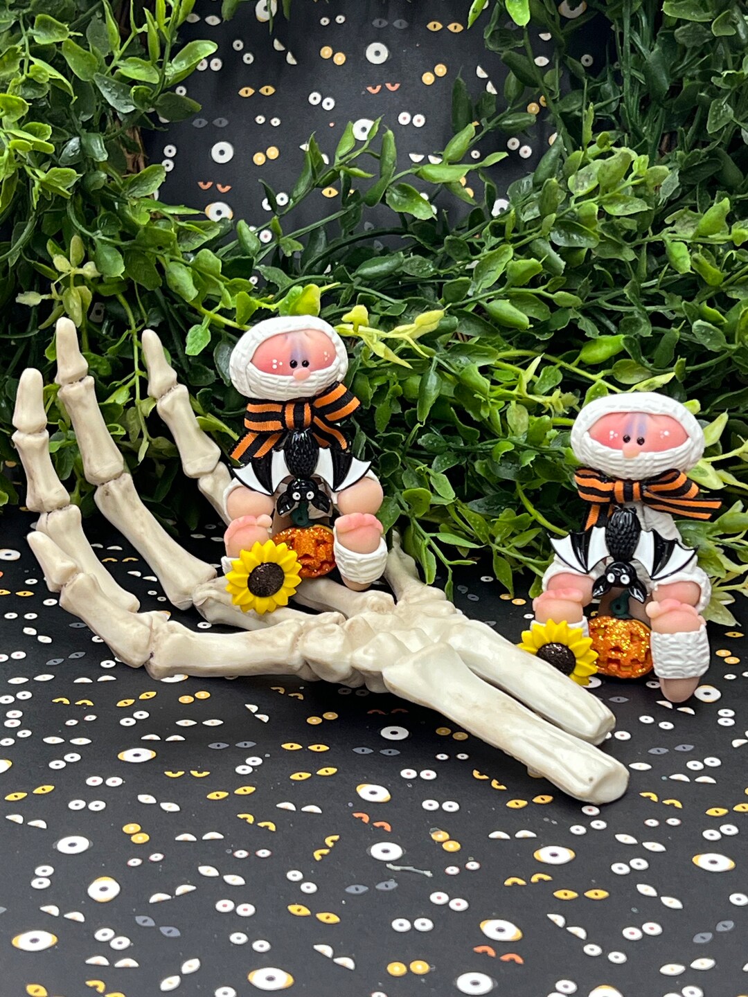 Clay Mummy, Halloween Decor, Mummy Centerpiece, Rae Dunn Displays ...