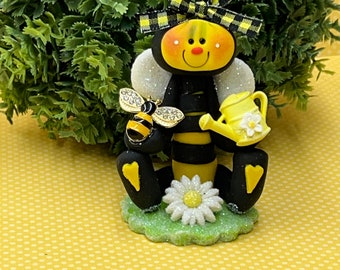 Clay Bee, Bee Decor, Tiered Tray Decor, Rae Dunn Displays, Clay Figures ...
