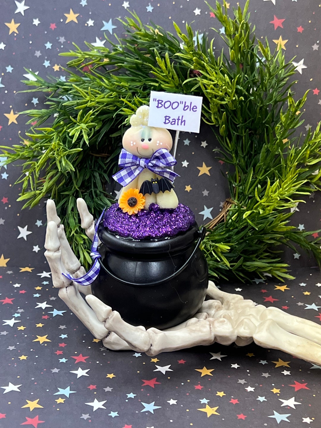 Ghost Decor, Clay Ghost, Ghost Centerpiece, Halloween Decor, Tiered ...