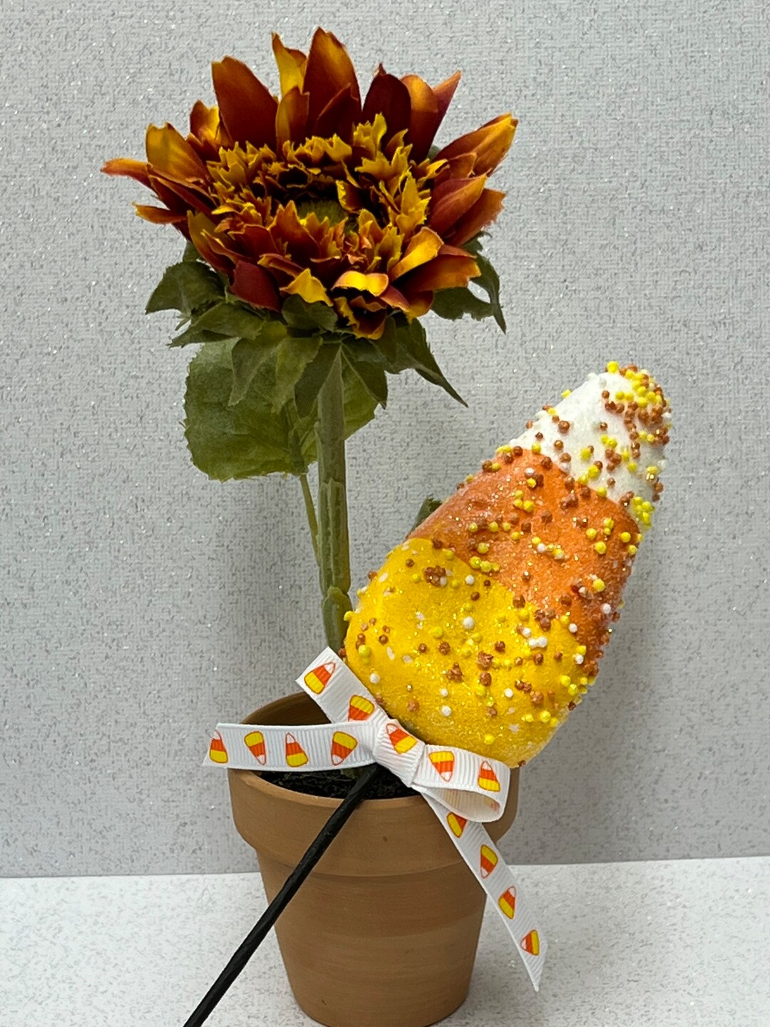 Faux Candy Corn Lollipop: Fall Tiered Tray Decor - Etsy
