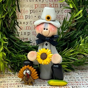 Clay Pilgrim, Clay Figures, Fall Decor, Pilgrim Centerpiece, Rae Dunn ...