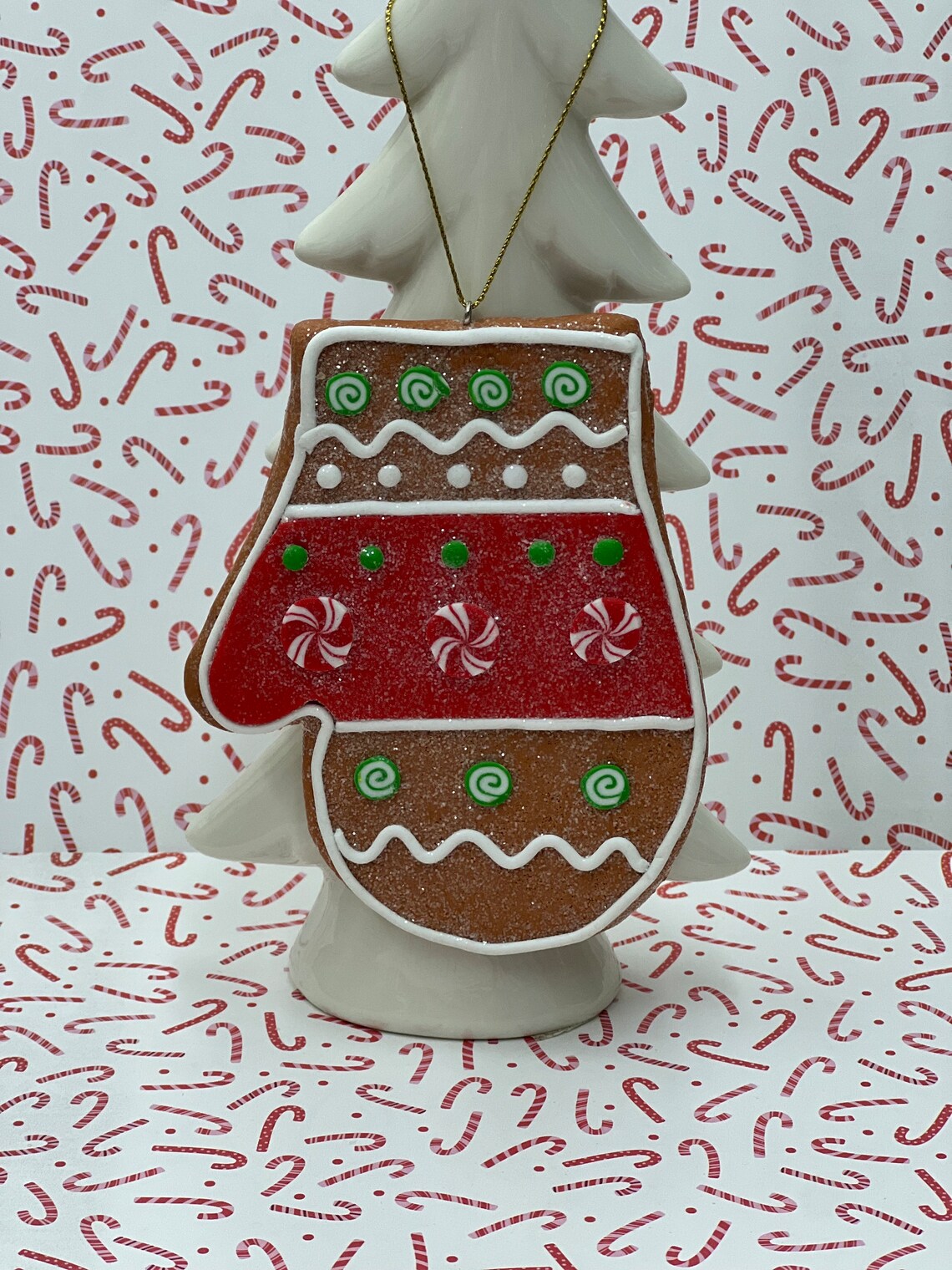 Clay Mitten Christmas Ornament: Faux Cookie Tiered Tray Decor - Etsy