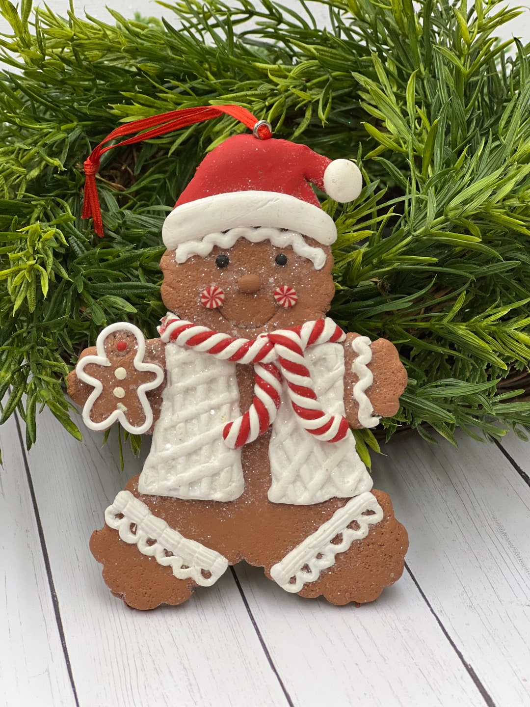 Faux Gingerbread Cookie Clay Cookie Clay Ornament - Etsy