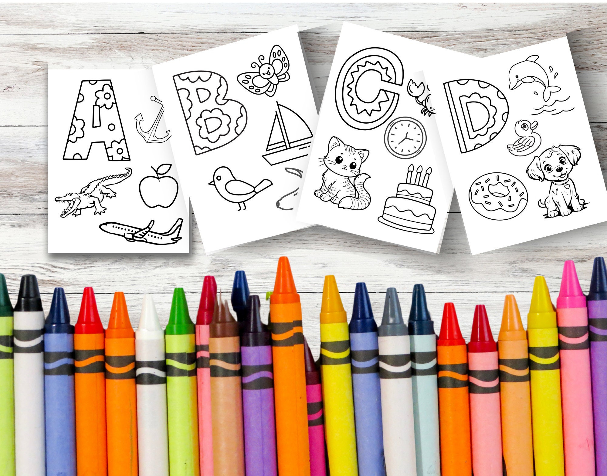 ABC Coloring Pages, Alphabet Learning Printable, Toddler Coloring ...