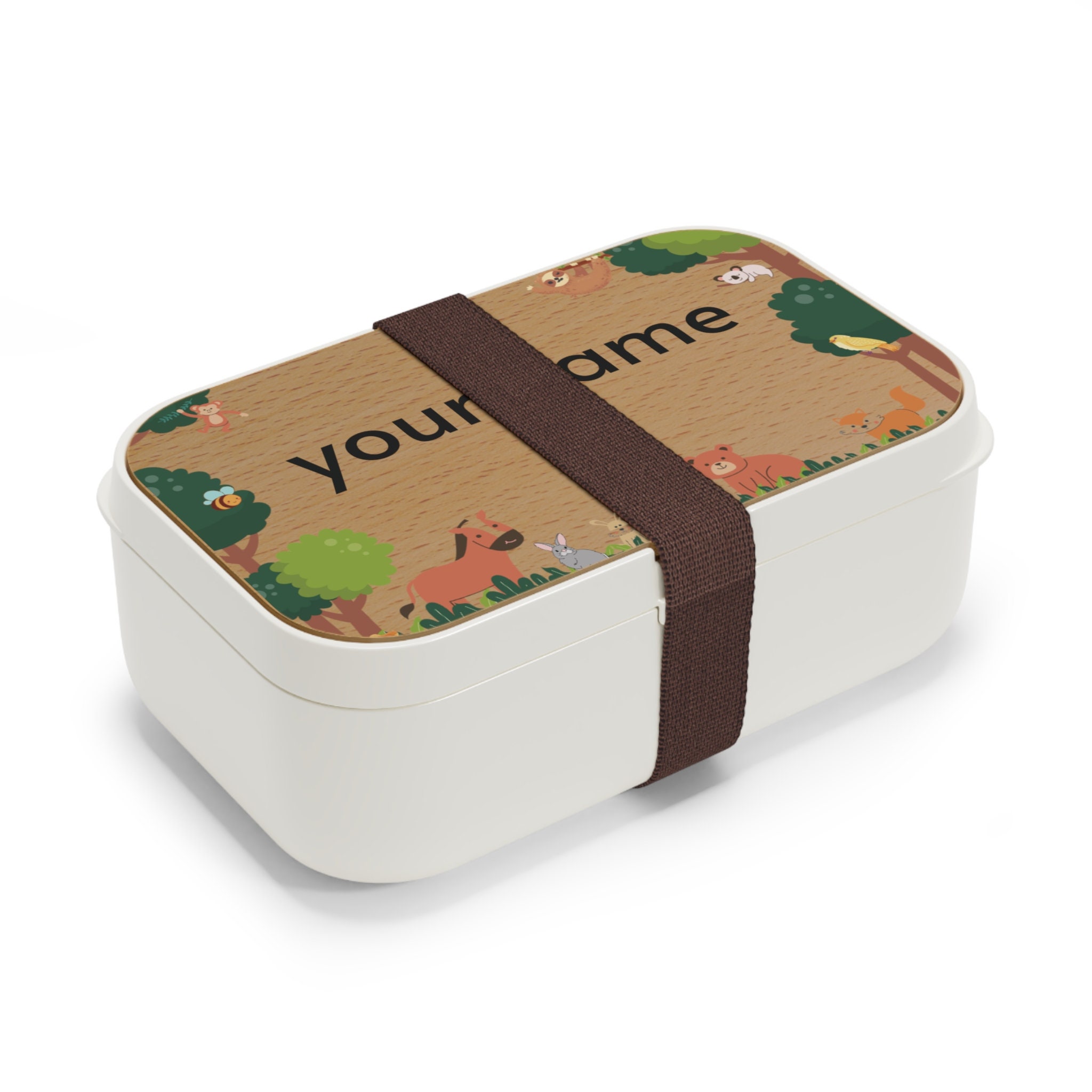 Personalized Kid's Lunch Box for Child, Custom Wood and Stainless Steel ...