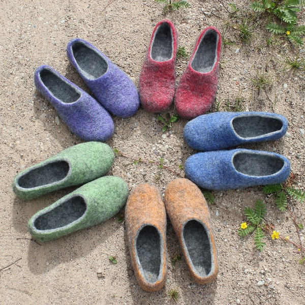 Felted Wool Slippers - Etsy