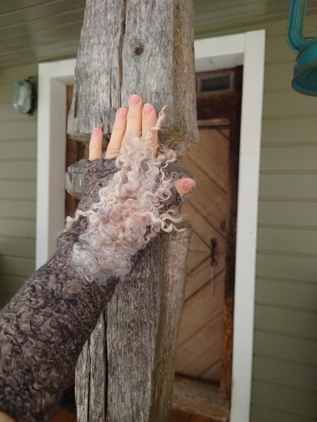 Felt Arm Warmers, Earth Color Wool Gloves With Locks, Warm Gift for Her ...