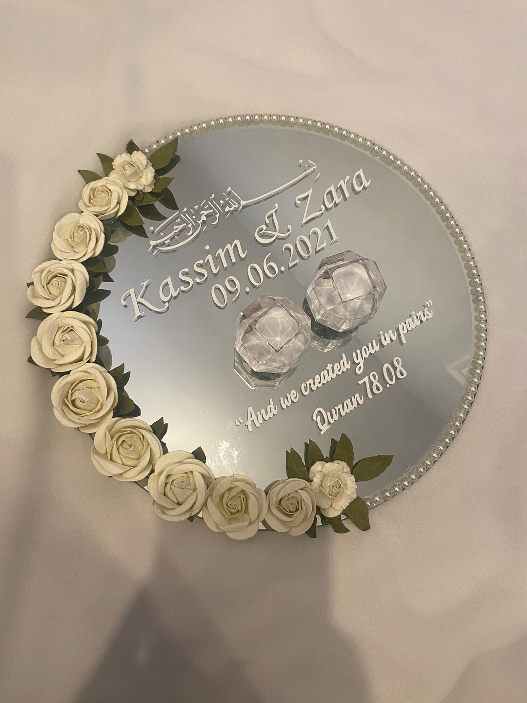 Bespoke Nikkah Ring Plate - Etsy
