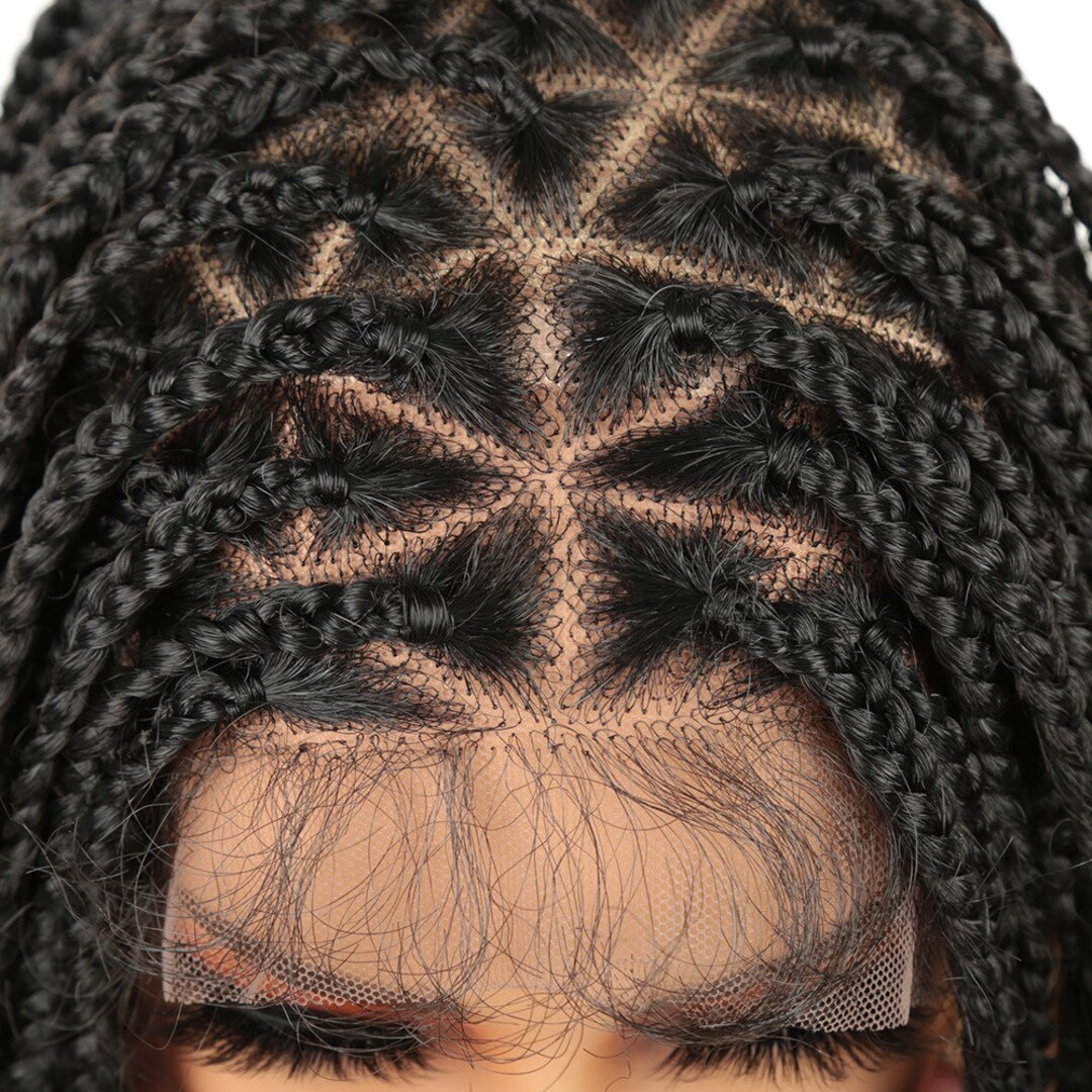 Lace Front Box Braids With Curls and Baby Hair for Black Women. - Etsy