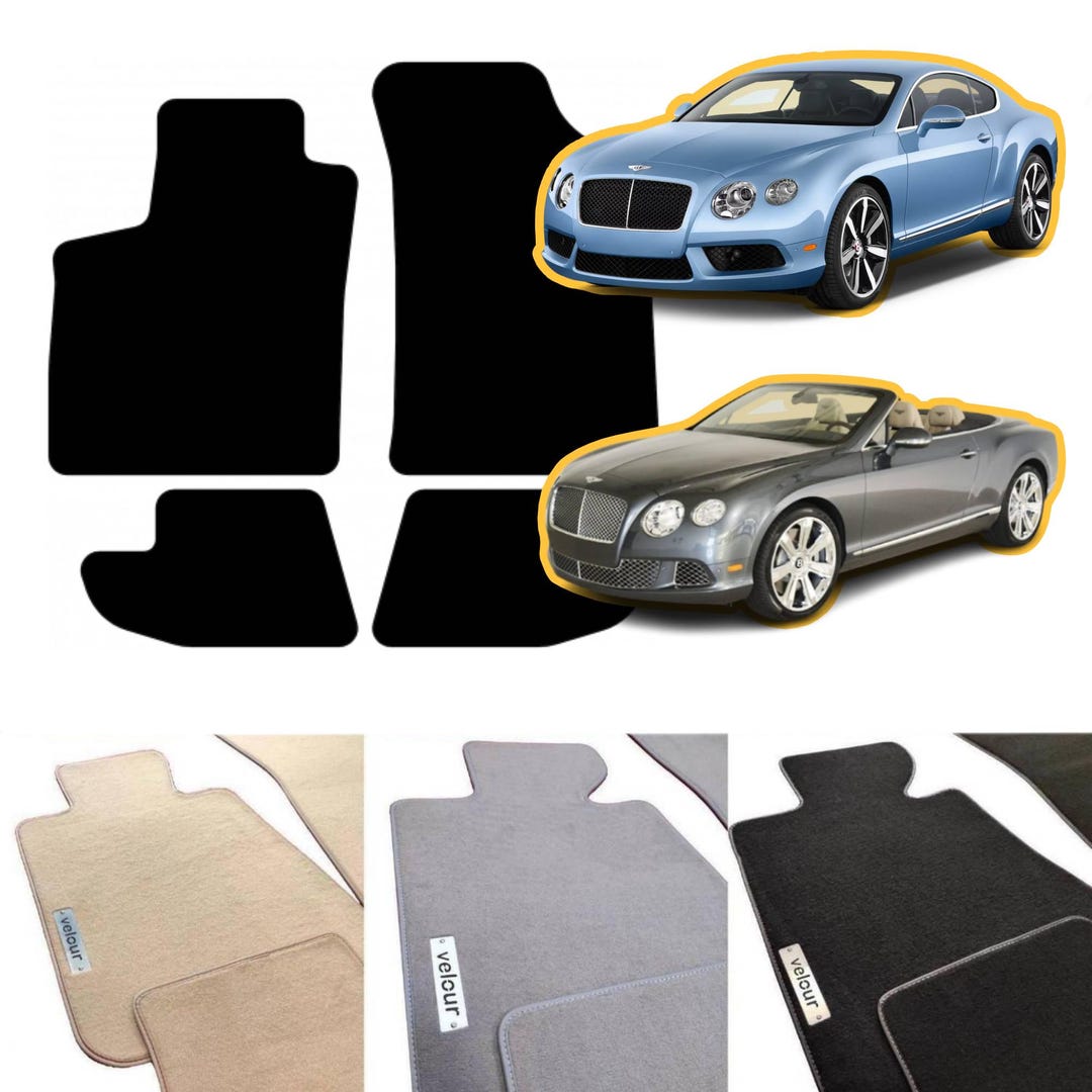 Bentley Continental 2011-2018 Velour Custom Made Floor Mats - Etsy