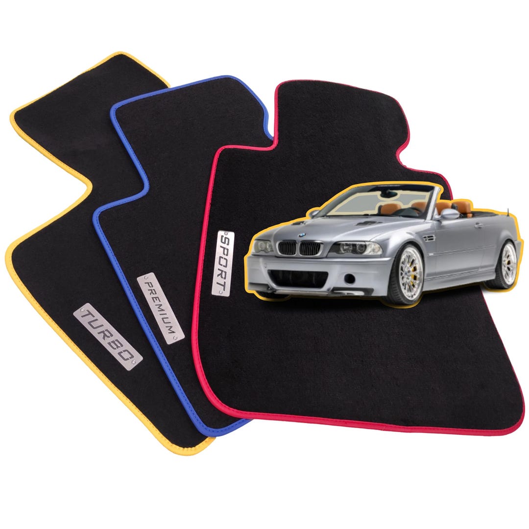 BMW E46 323ci 325ci 330ci M3 Velour Floor Mats, Convertible 2000-2006 ...