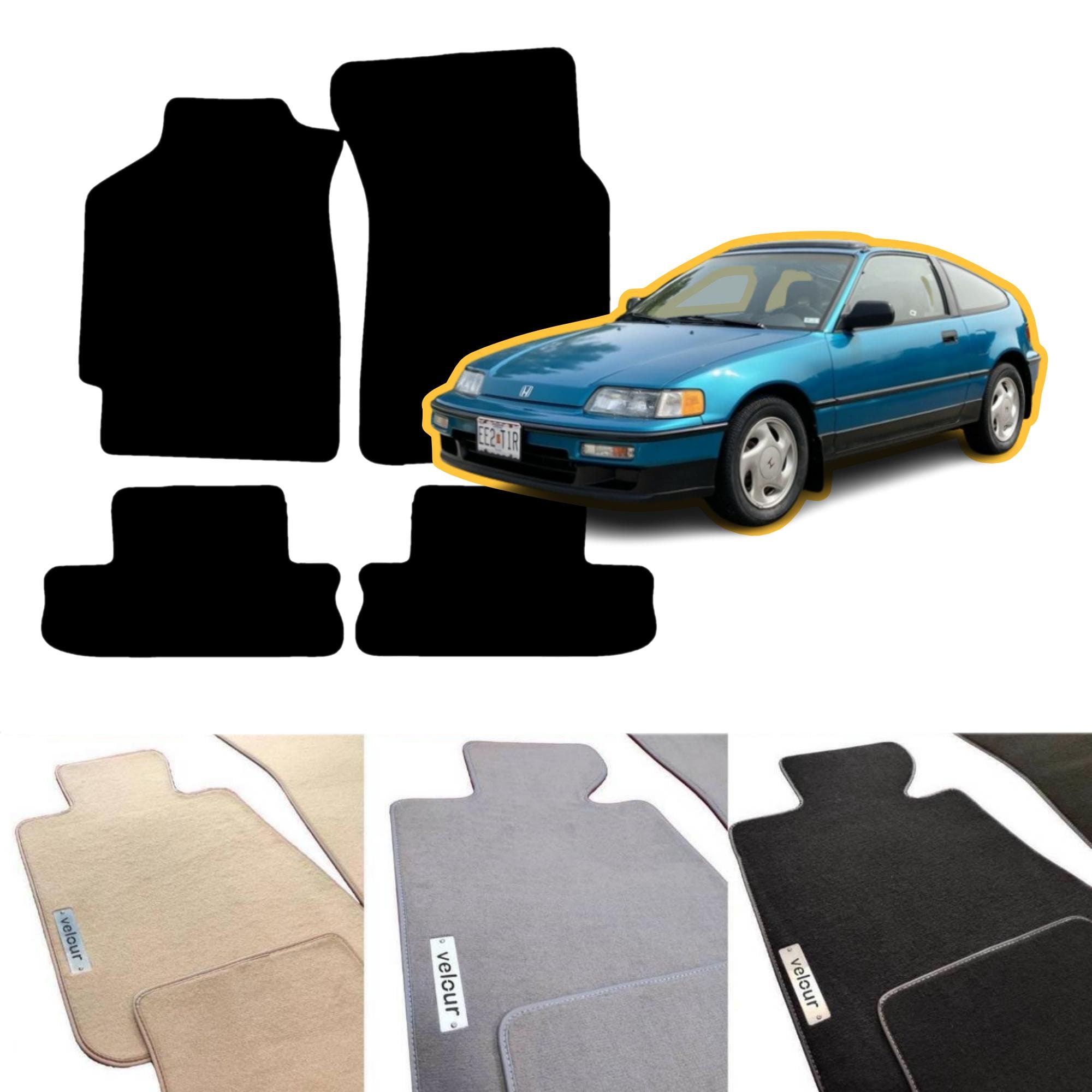 Honda CRX 1988 1991 Velour Custom Made Floor Mats Etsy