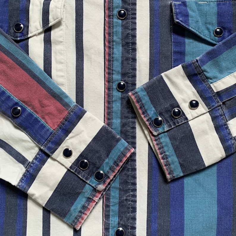 1990s Wrangler Brushpopper Western Shirt - Etsy