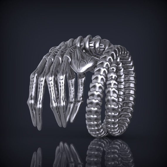 Alien Jewelry Facehugger Scifi Ring Sterling Silver 925 - Etsy