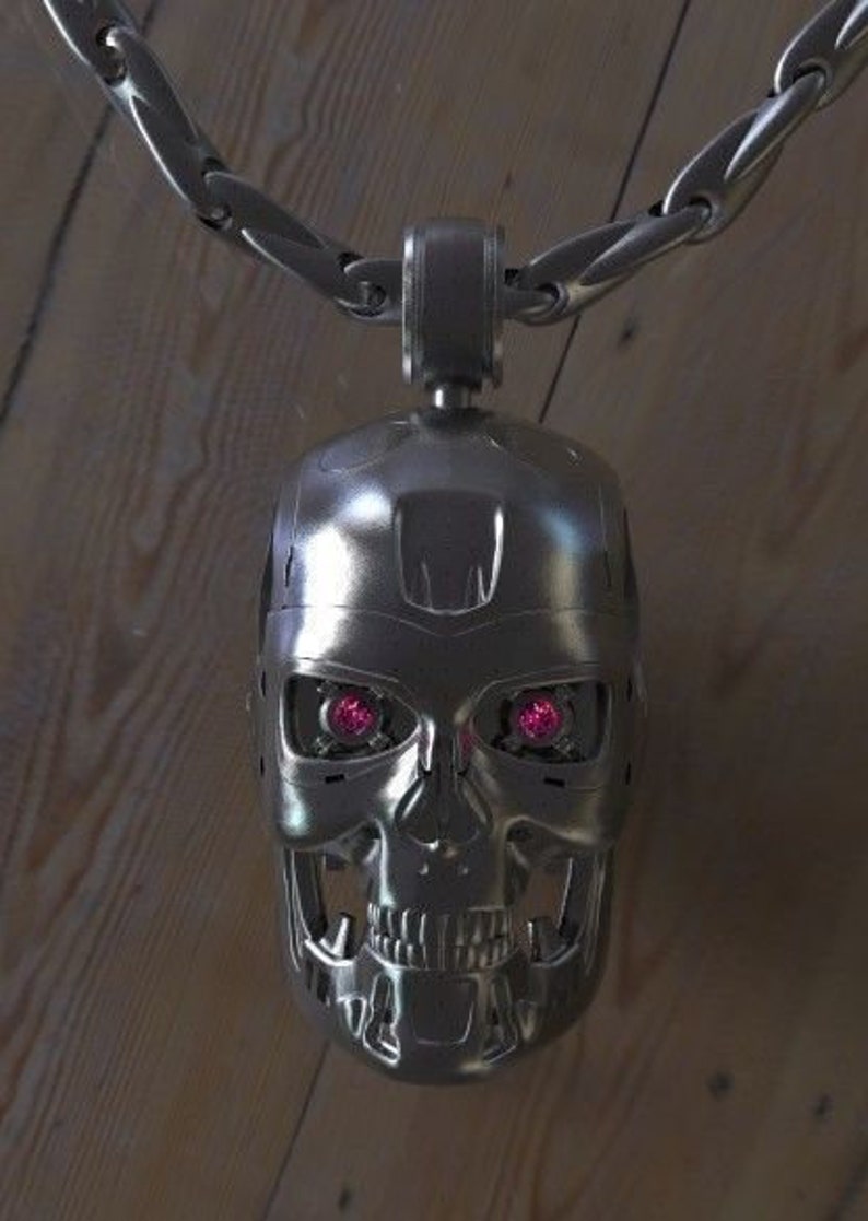 Terminator 2 Arnold Schwarzenegger Robot Pendant Sterling | Etsy