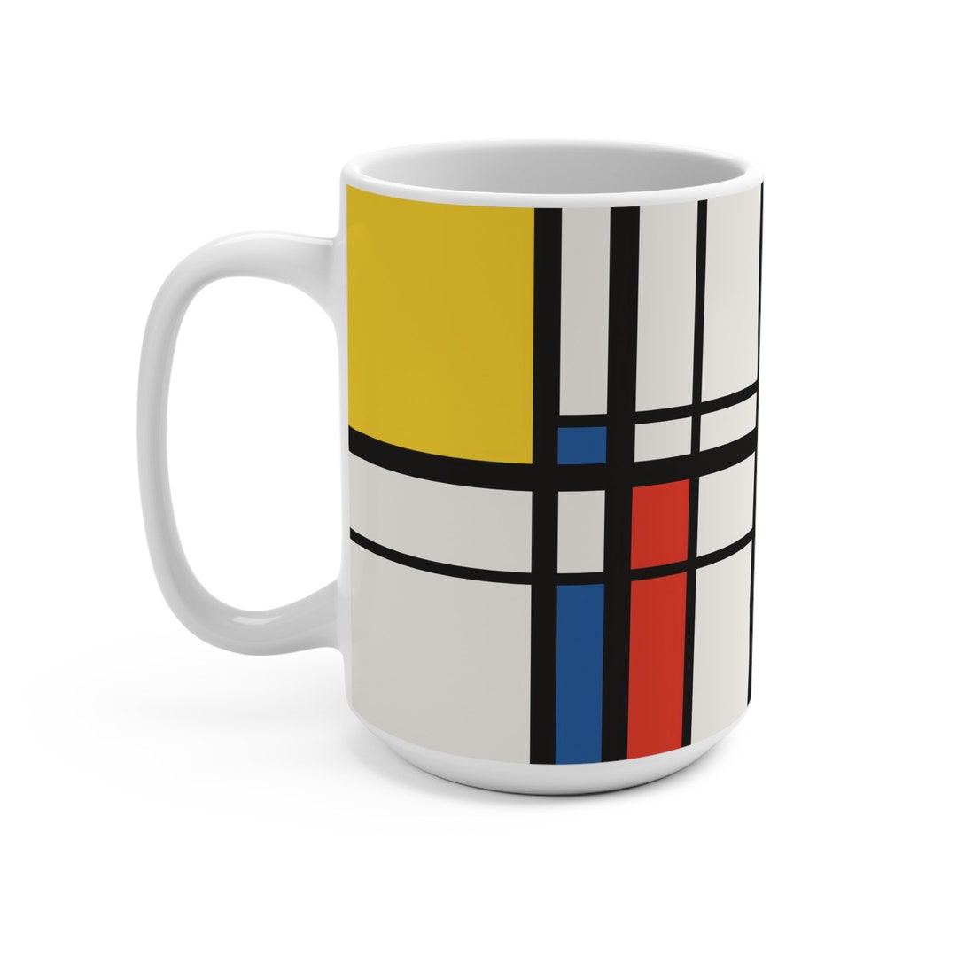 Piet Mondrian Composition Mug 15oz - Etsy