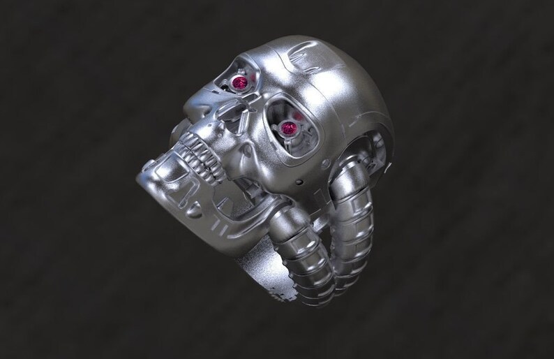 Terminator 2 Arnold Schwarzenegger Robot Ring Sterling Silver | Etsy