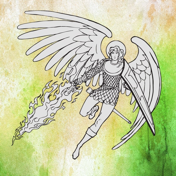 Saint Michael Clipart - Etsy