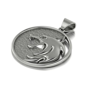 Witcher Amulet Wolf Pendant Retro Sterling Silver Gothic Jewellery - Etsy