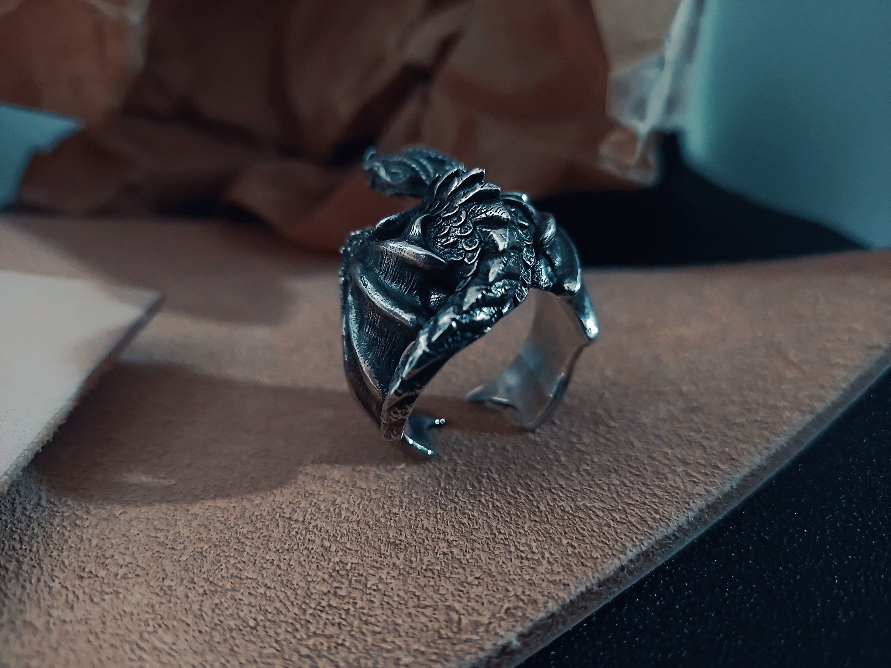 Dragon Head Sterling Silver 925 Ring Ring Handmade Animal | Etsy