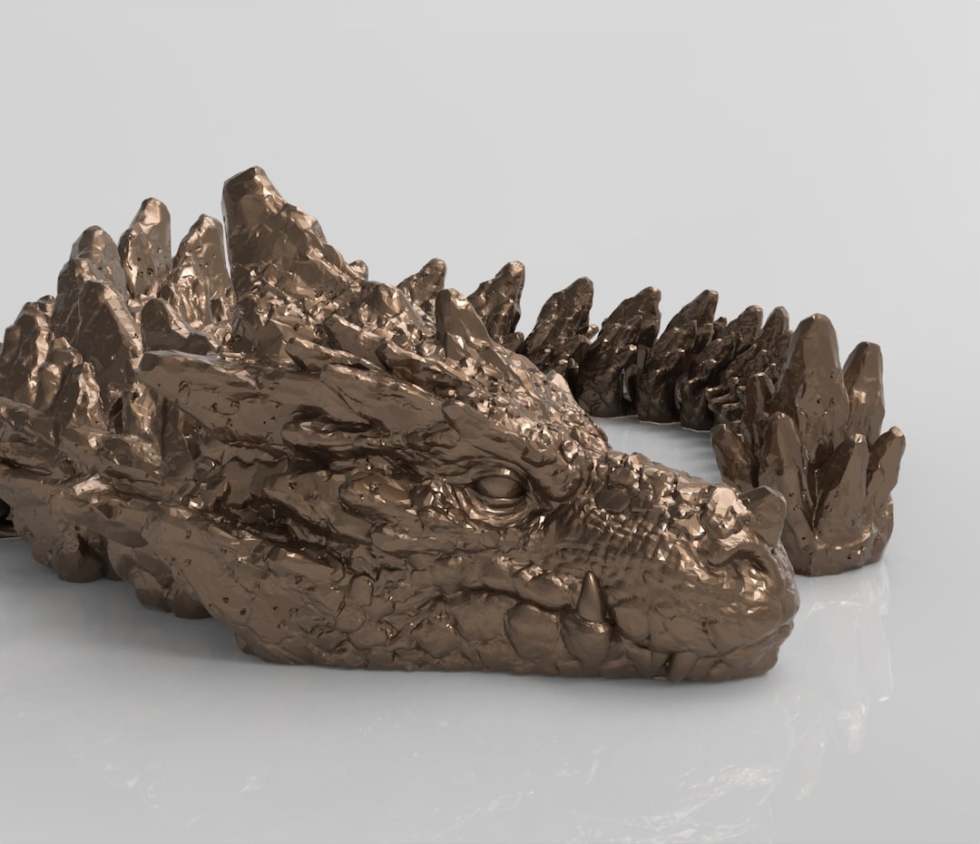 Flexible Dragon 3D Print STL File - Etsy