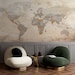 Beige World Map Wallpaper World Map Wallpaper Office Wallpaper Self ...