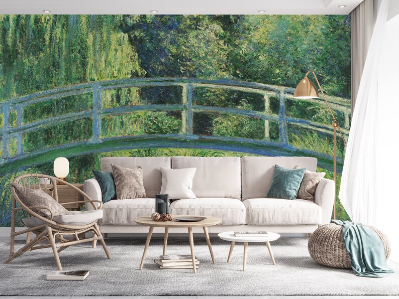 Bridge Green Wall Art / Green Art Wallpaper / Landscape - Etsy