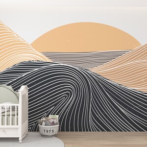 Abstract Wallpaper / Art Wallpaper / Peel and Stick / - Etsy