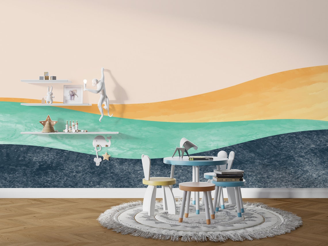 Abstract Wallpaper / Art Wallpaper / Peel and Stick Wallpaper - Etsy