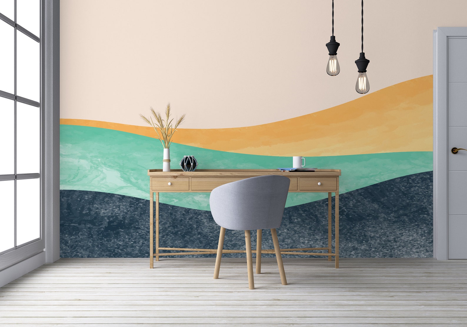 Abstract Wallpaper / Art Wallpaper / Peel and Stick Wallpaper | Etsy