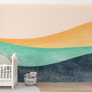 Abstract Wallpaper / Art Wallpaper / Peel and Stick Wallpaper - Etsy