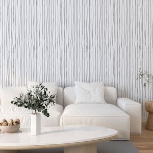 Vertical Stripe Line Wallpaper Customized Color Wallpaper Peel and ...
