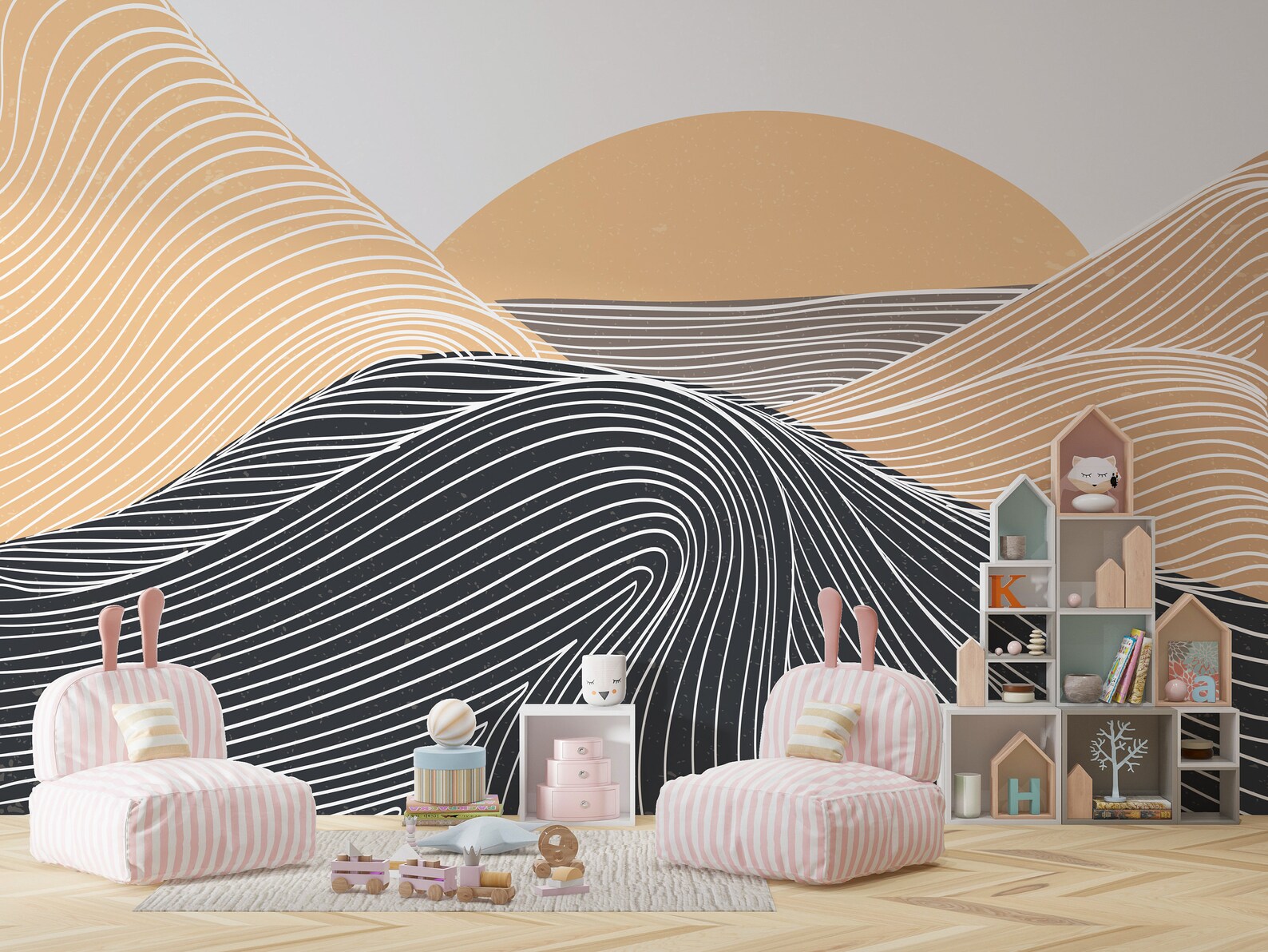 Abstract Wallpaper / Art Wallpaper / Peel and Stick / - Etsy