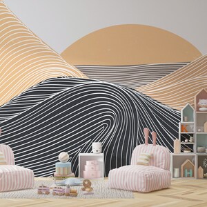 Abstract Wallpaper / Art Wallpaper / Peel and Stick / - Etsy