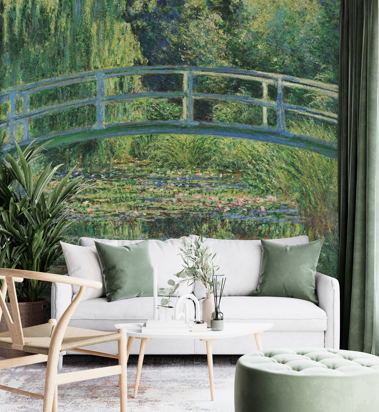 Bridge Green Wall Art / Green Art Wallpaper / Landscape - Etsy
