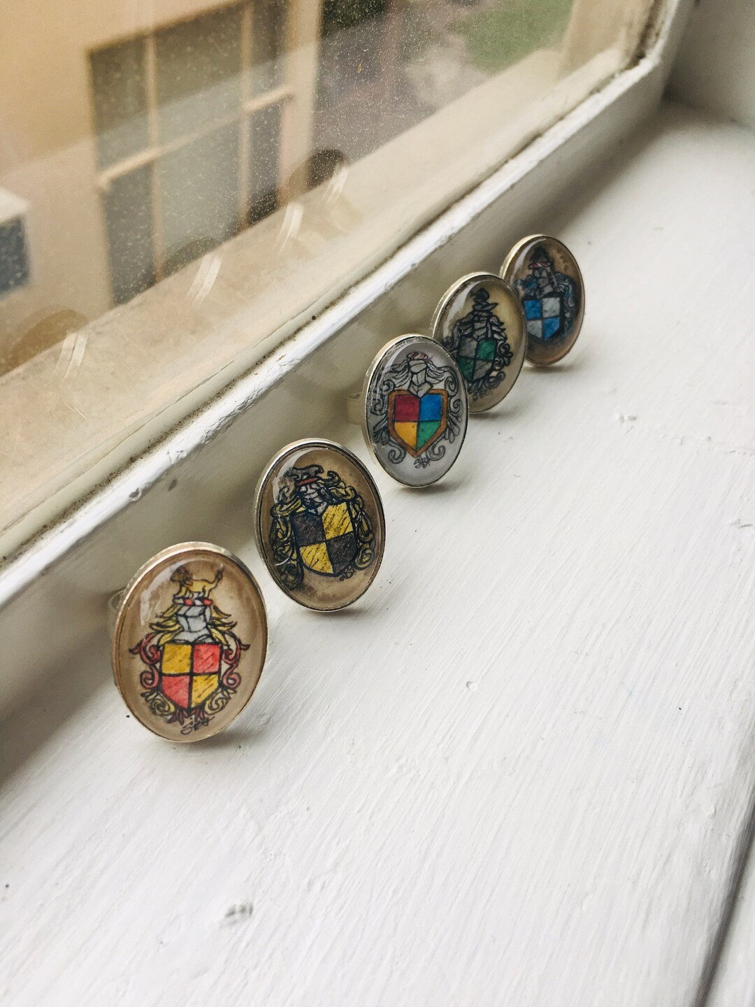 Hogwarts House Rings Wizard Crest Ring Harry Potter - Etsy