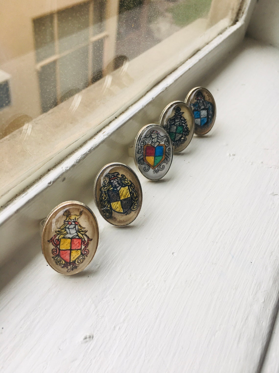 Hogwarts House Rings Wizard Crest Ring Harry Potter - Etsy