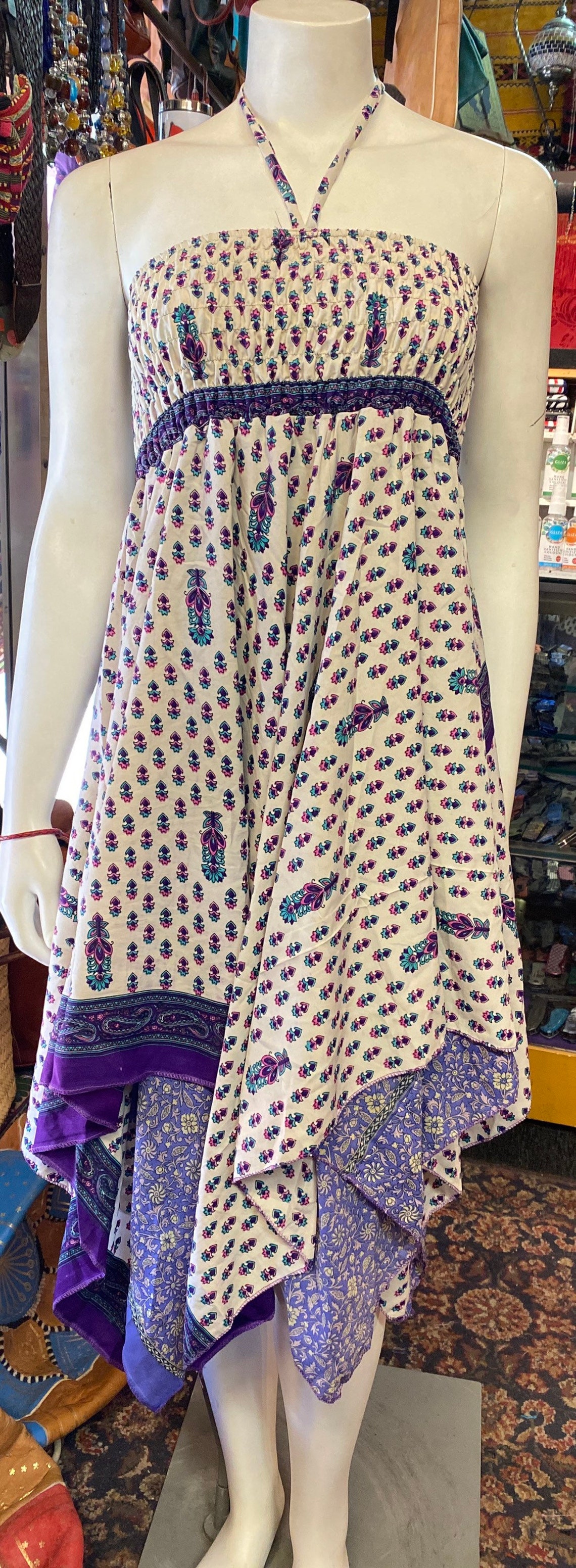 Robe patchwork Robe mouchoir Robe Hippie dété pour femmes | Etsy